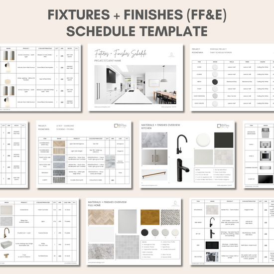 Fixtures and Finishes (FF&E) Schedule (Spec Book) Template – The Little ...