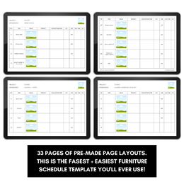 Interior Decoration (Furniture Schedule) Template – The Little Design ...