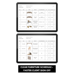 Interior Decoration (Furniture Schedule) Template – The Little Design ...