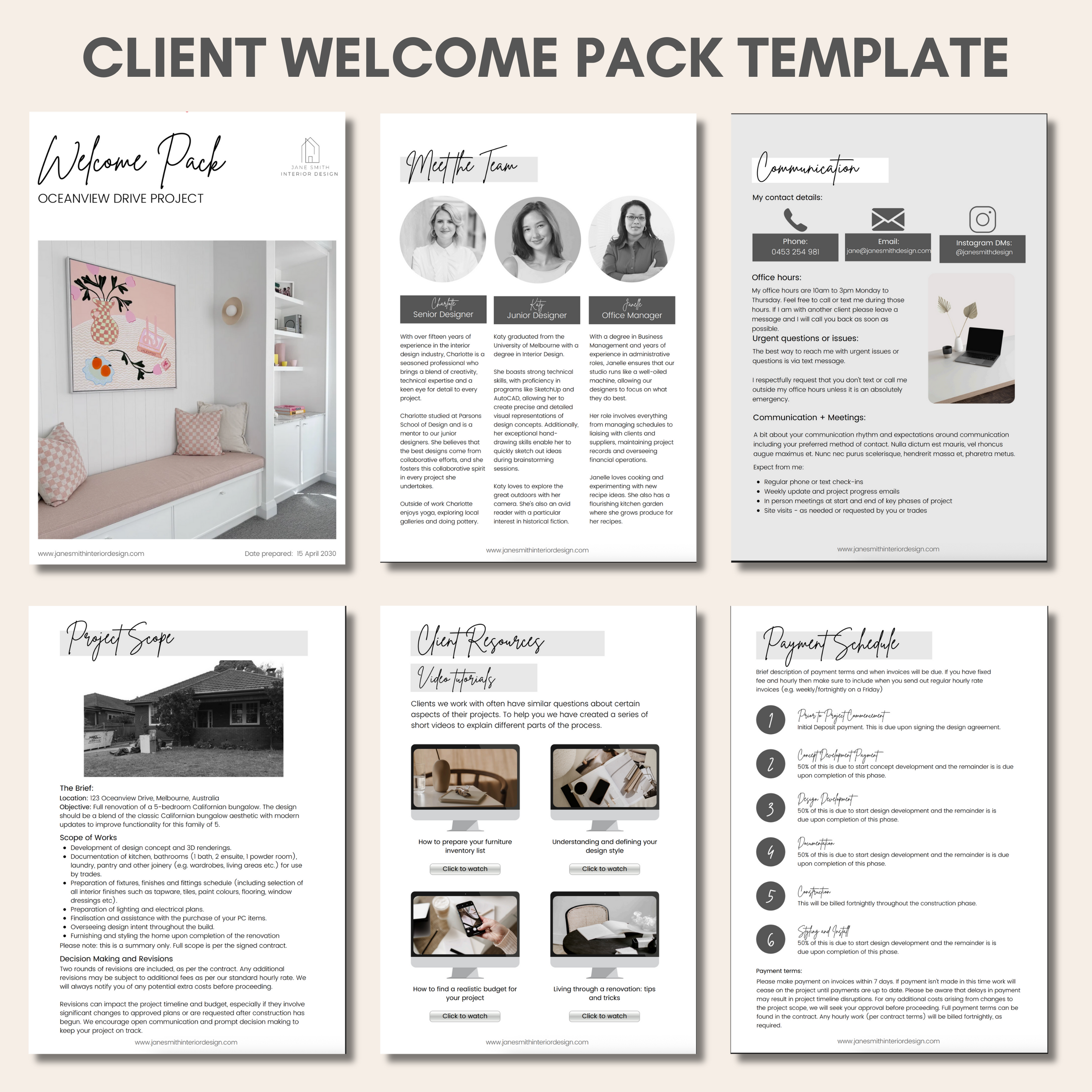 Client Welcome Pack – The Little Design Corner