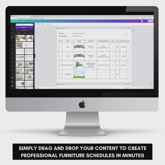 Interior Decoration (Furniture Schedule) Template – The Little Design ...